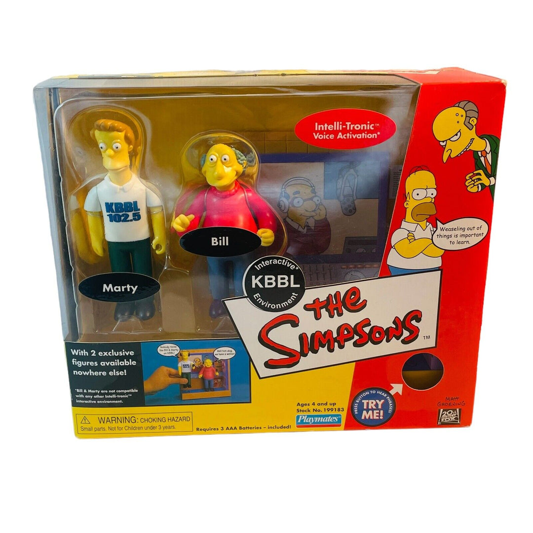 Simpsons WOS KBBL Radio Station Playset with Bill and Marty Figures ...