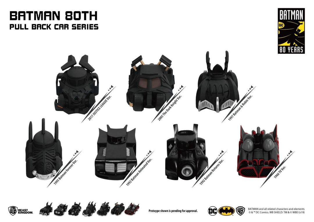 Beast Kingdom Animated Batman Pullback Batmobile – Gold Dust Toys