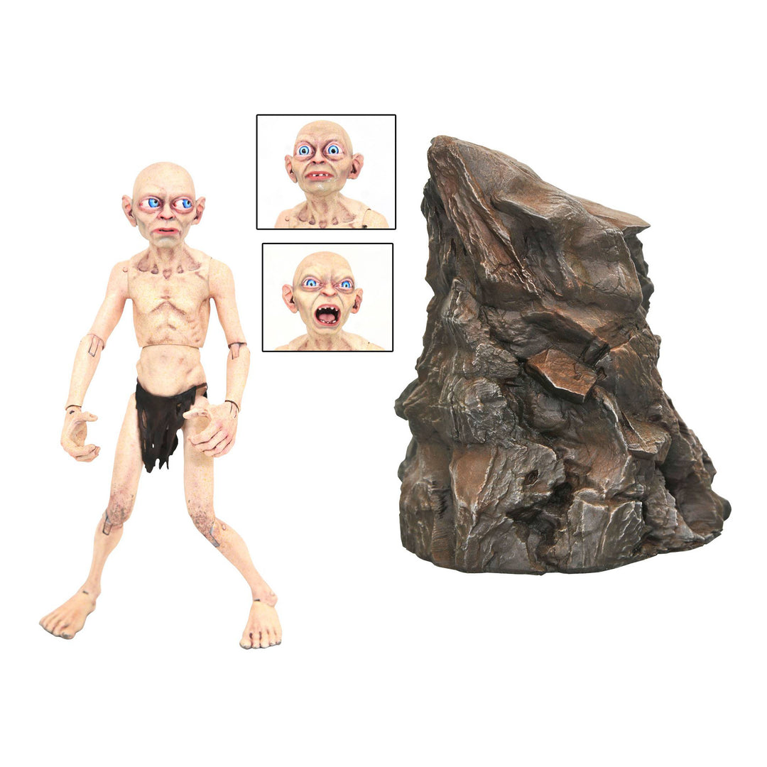 Diamond Select Lord of the Rings Gollum Deluxe Action Figure – Gold ...